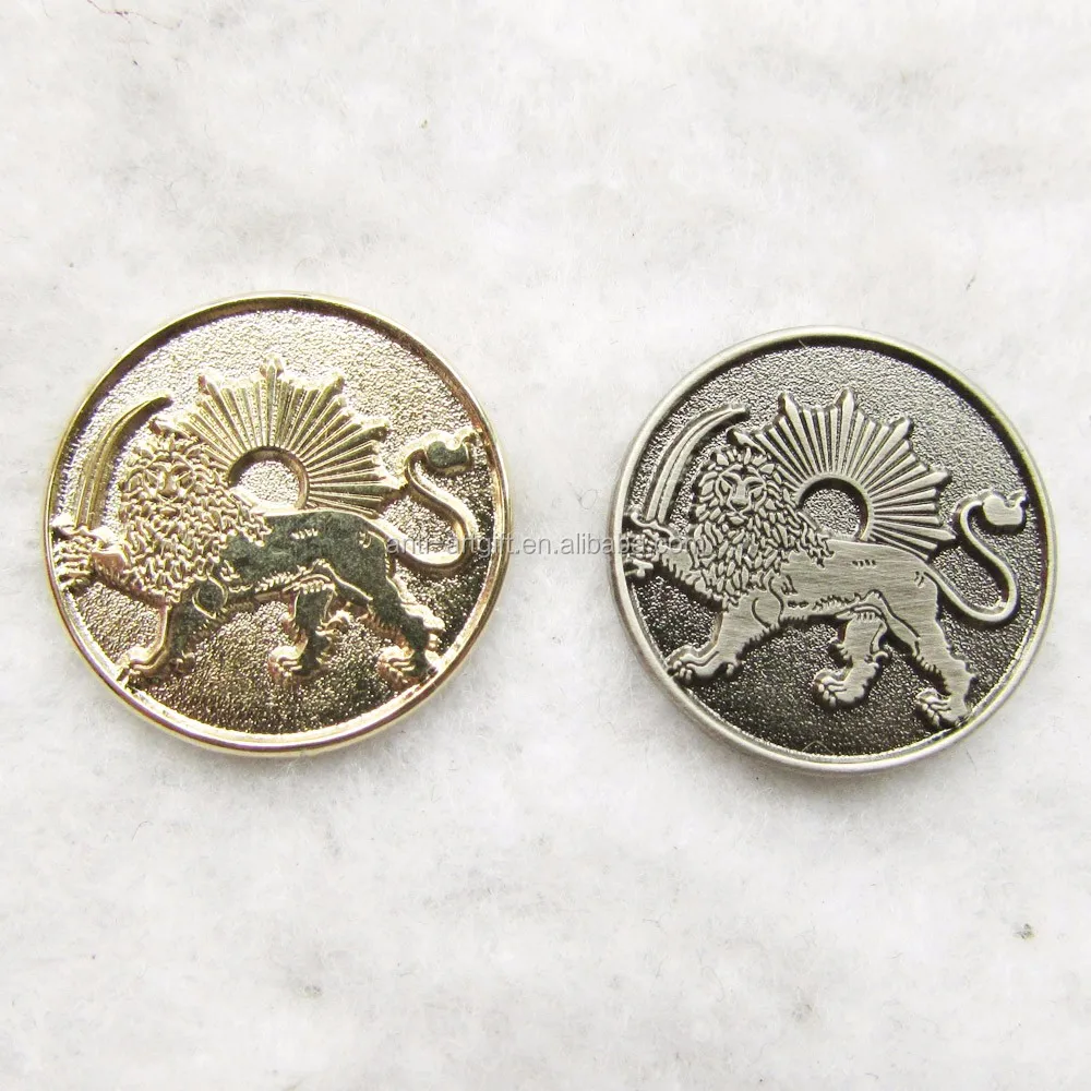 Custom Design Soft Enamel Antique Gold Lion Coin In Chinese - Buy Gold ...