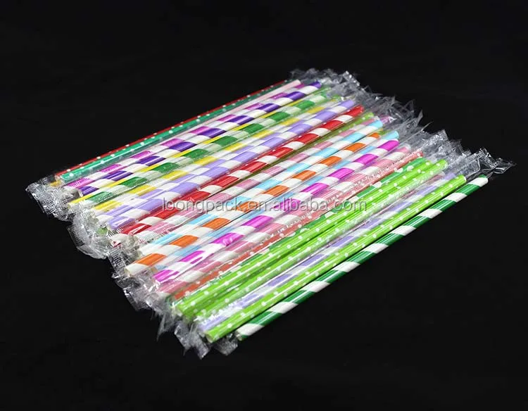 Paper Packing Straw Disposable Biodegradable Paper Straw Individually ...