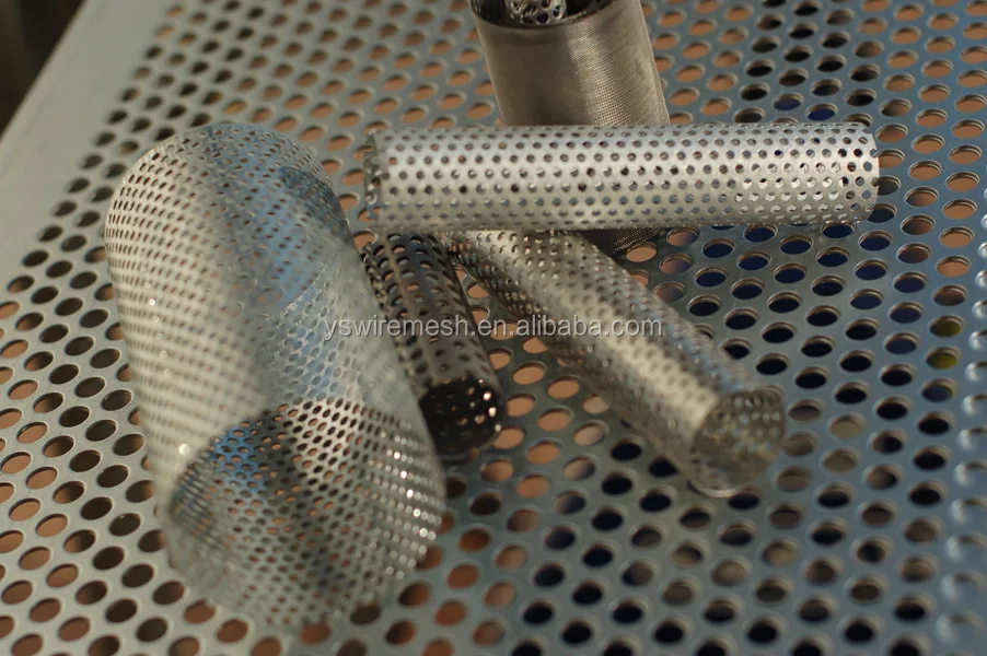 Stainless Steel Perforated Filter Cylinder / Punching Hole Filter Tube ...