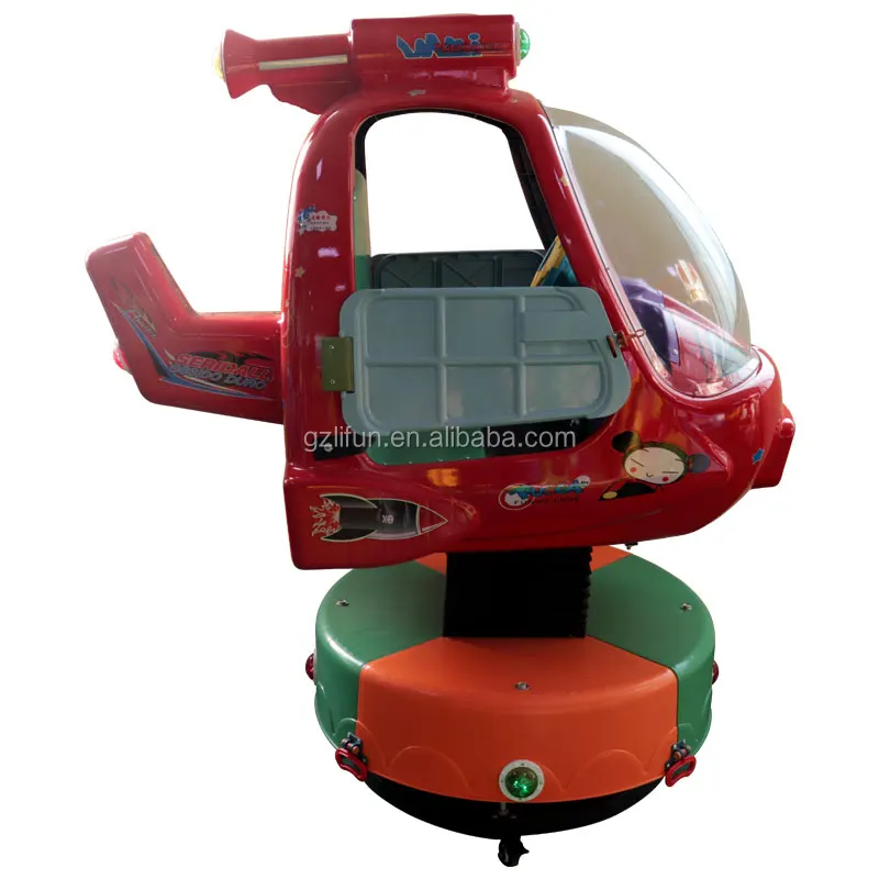 Coin Operated Kids Ride On Helicopter Kiddies Ride Swing Machine Indoor ...