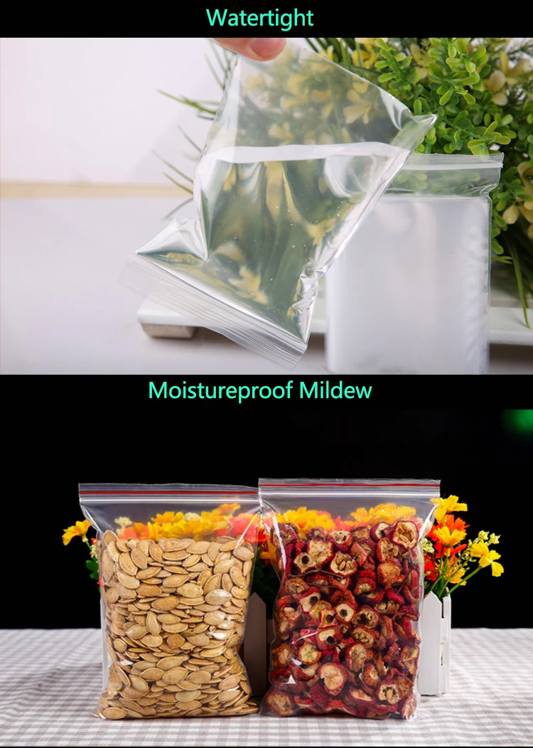 Resealable Seal Poly Polythene Plastic Plain Clear Zipper Bags` - Buy ...