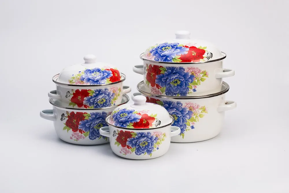 Good Design Enamel Cookware Kitchenware Dinnerware Enamel Casserole Set ...