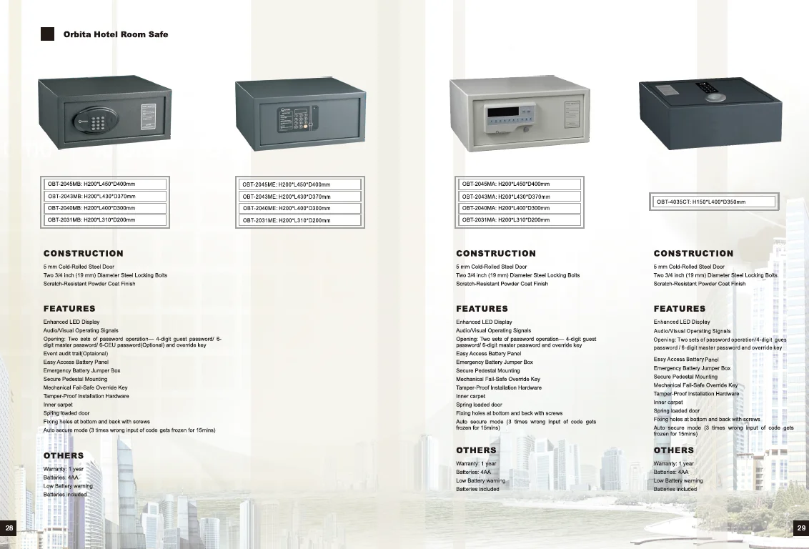 Orbita Electronic Safe Manual - Mini Money Safes with LED