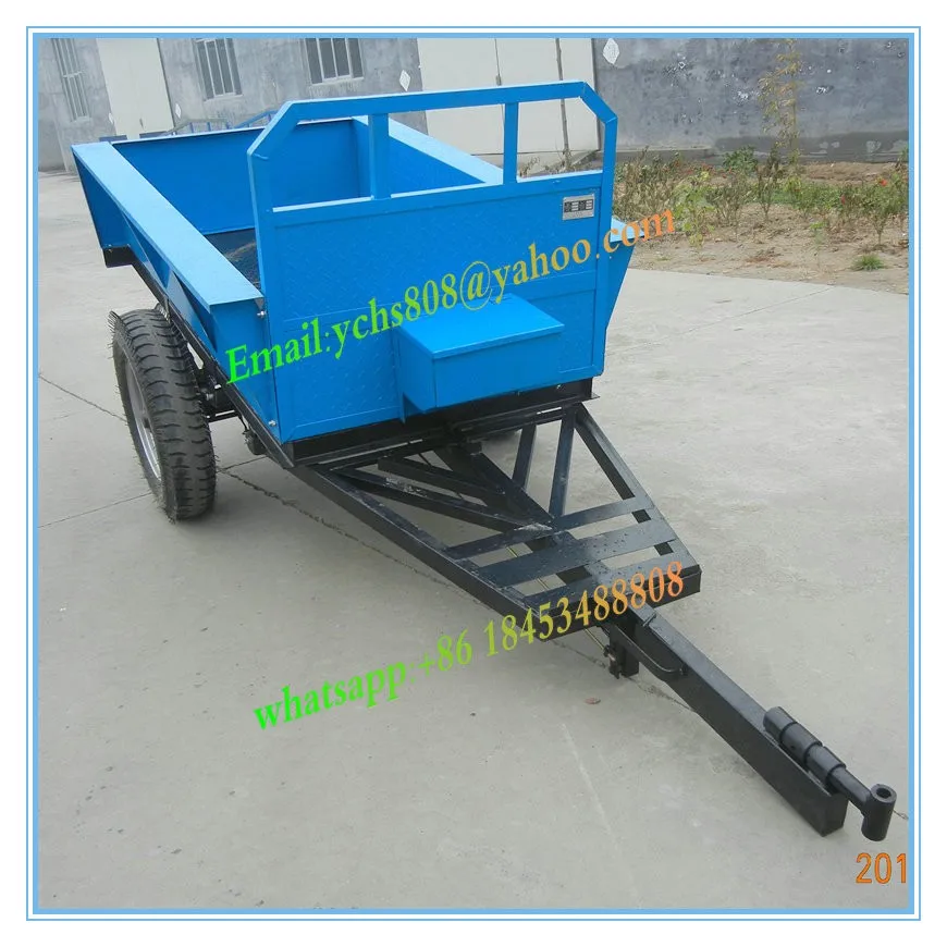 Two Wheels Mini Walking Tractor Trailer - Buy Small Tractor Trailer,2 ...