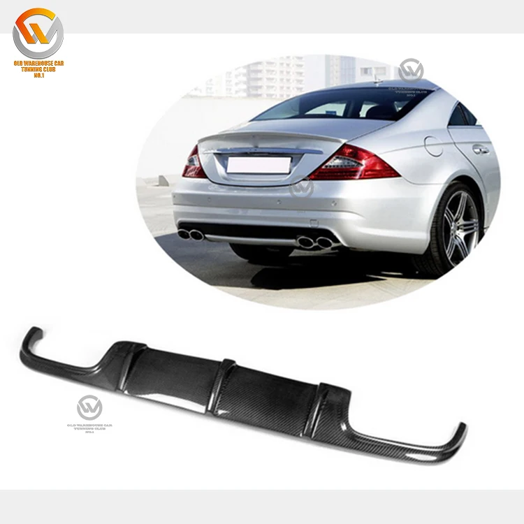 08-11 CLS Class W219 Car Carbon Rear Diffuser Lip for AMG Bumper