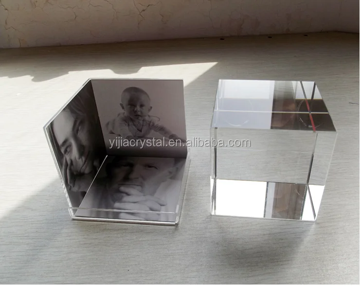 Wholesale Crystal Glass Cube Blank Crystal Block For Photo Engraving ...