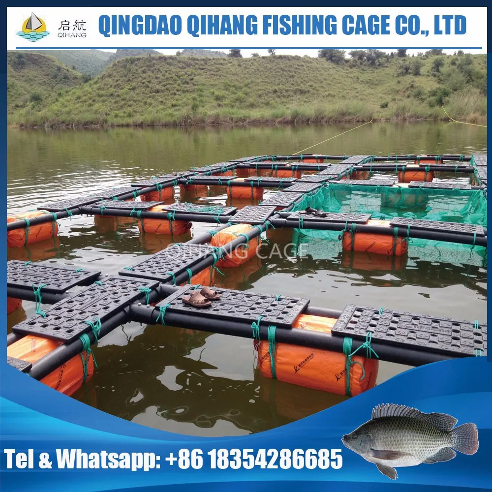3x3m Fish Farming Cage With Walkways And Buoys - Buy Tilapia ...