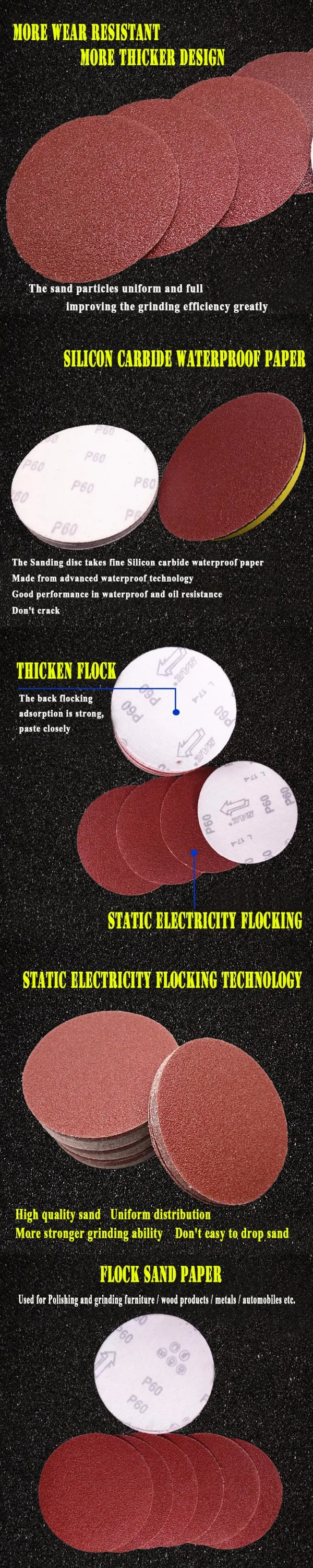 Long Duration Time Abrasive Round Sand Paper Grinding Wheel - Buy ...