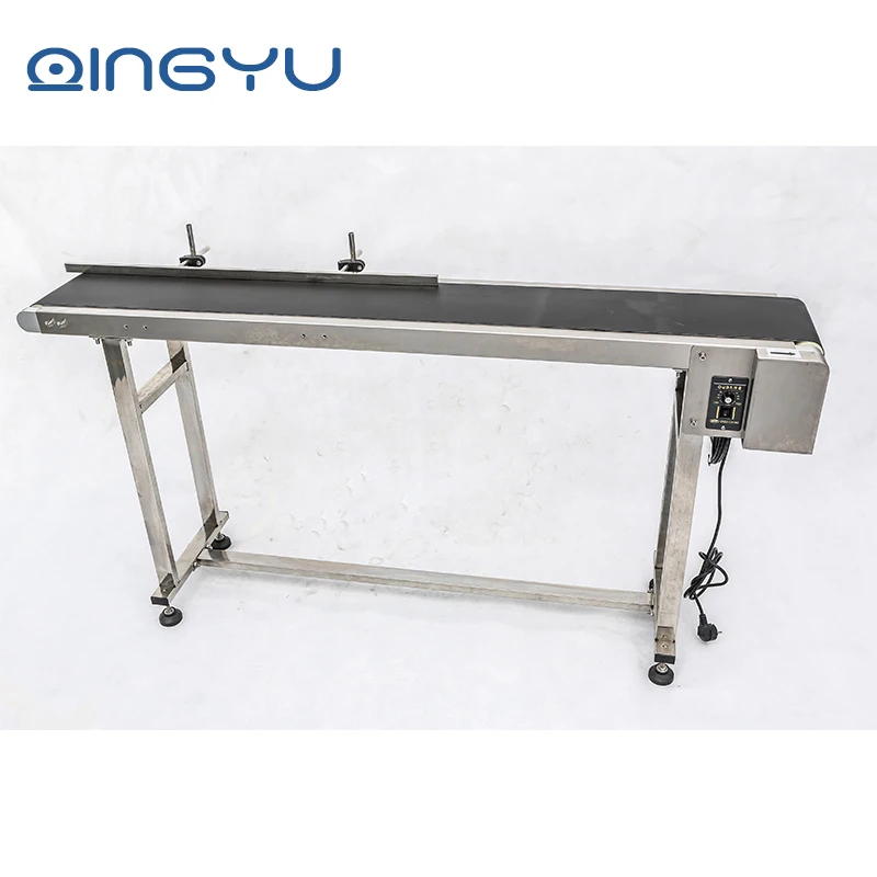 Small Belt Conveyor Box Bag Bottle Conveyor Belt Sticker Stainless ...