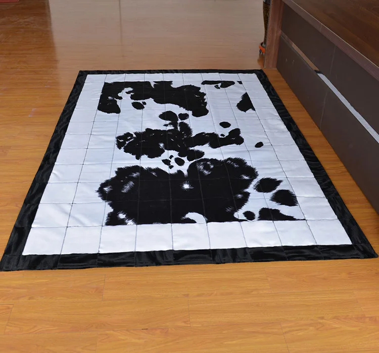Simulated Cow Leather Patchwork Carpet/the Floor Mats In The Living ...