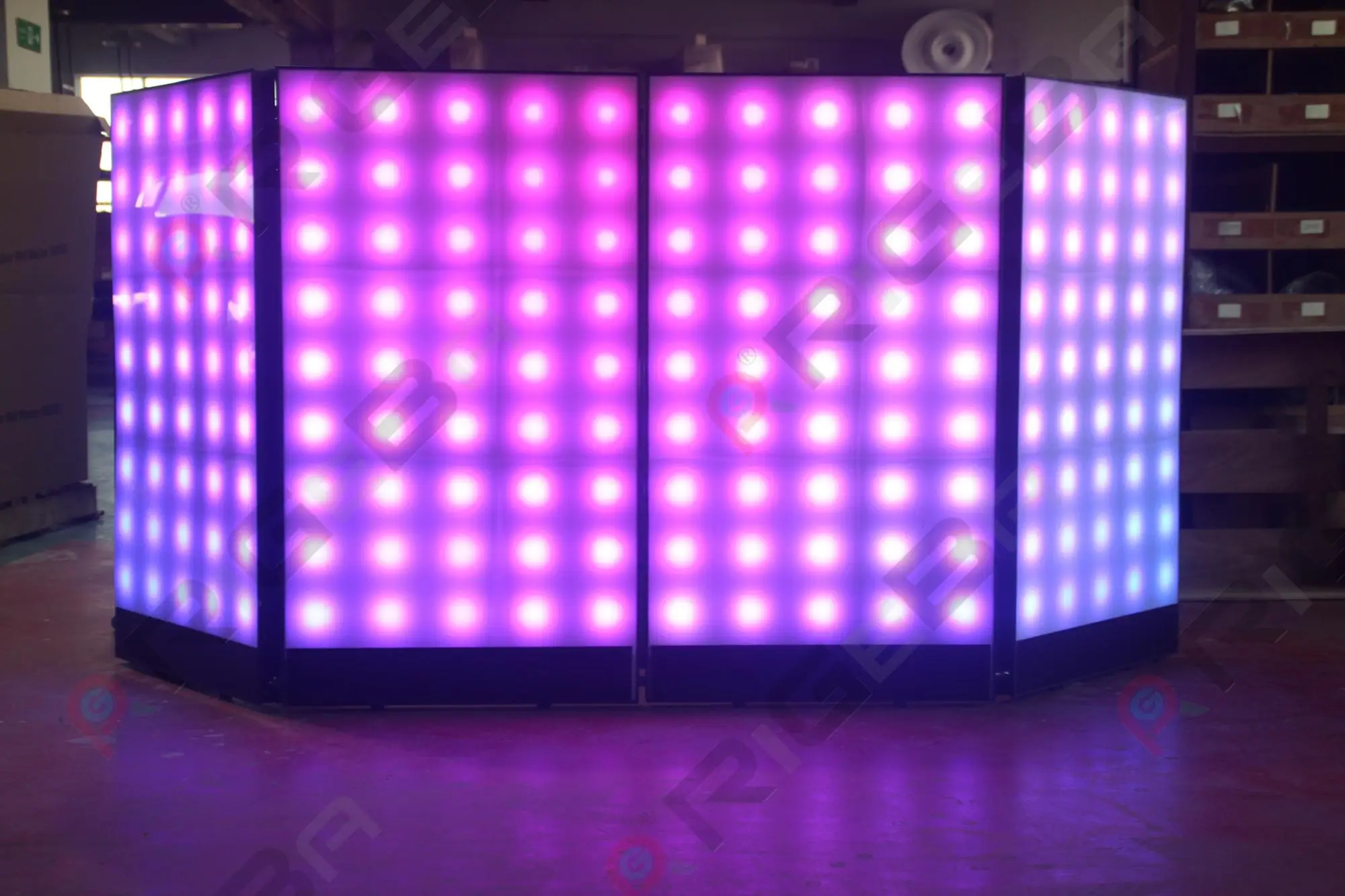 LED DJ Booth Facade - Foldable Portable Digital Panels