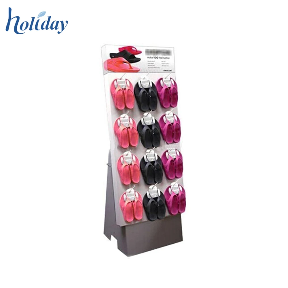 Free Standing Hanging Display Stand For Slippers,Cardboard Retail Shoe ...