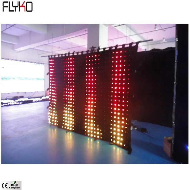 Flyko P80mm 2x2.5m Flexible Led Curtain Amazing Visual Effect Led ...