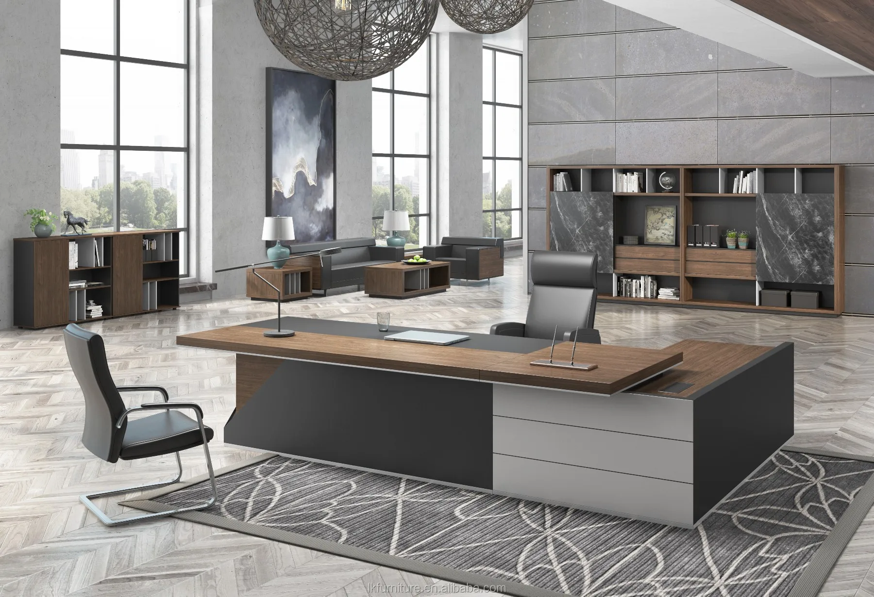 High End Executive Office Desk Ceo L-shaped Work Desk - Buy Office ...