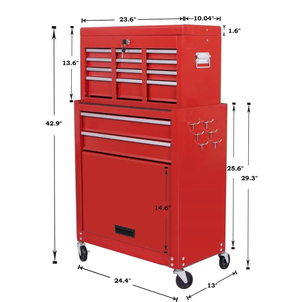 Wholesale 26 Inch 8 Drawers Combo Metal Tool Chest Tool Cabinet Tool ...