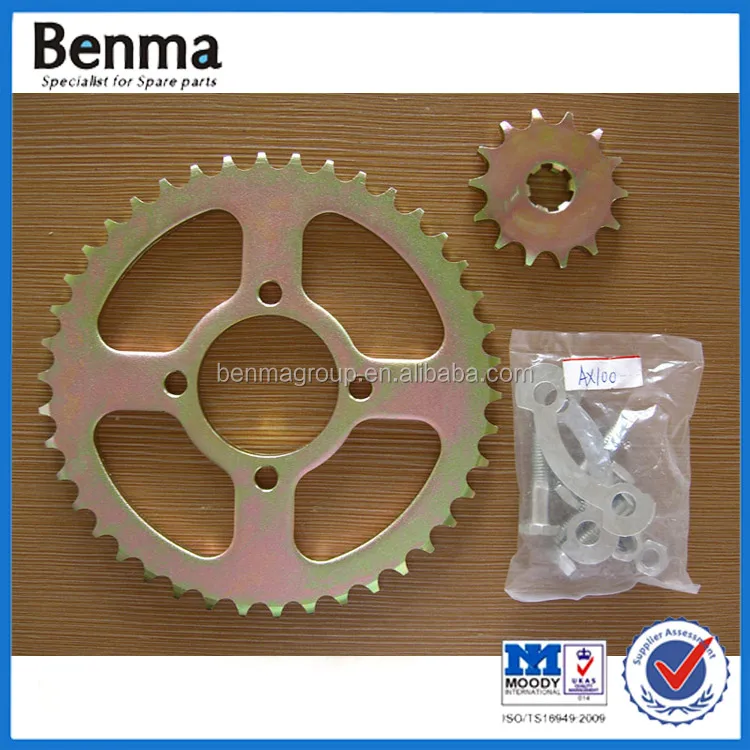 45 Steel Ax100 Motorcycle Sprocket Ax100 428-42t/14t Motorcycle ...