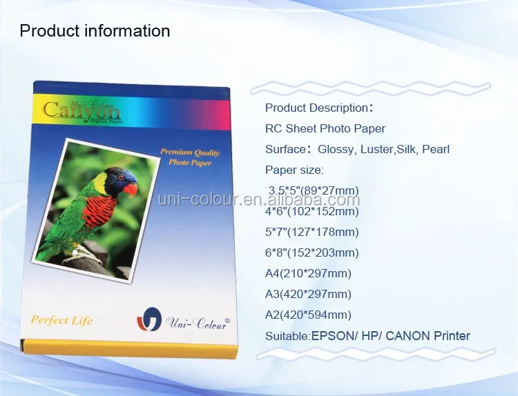 Inkjet Photo Paper 3r 4r 5r 6r A4 A3 A2 - Buy 3r Photo Paper,Inkjet ...