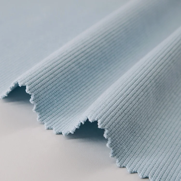 High Quality Cotton Spandex 2x2 Rib Knit Fabric For Cuffs - Buy 2x2 Rib ...