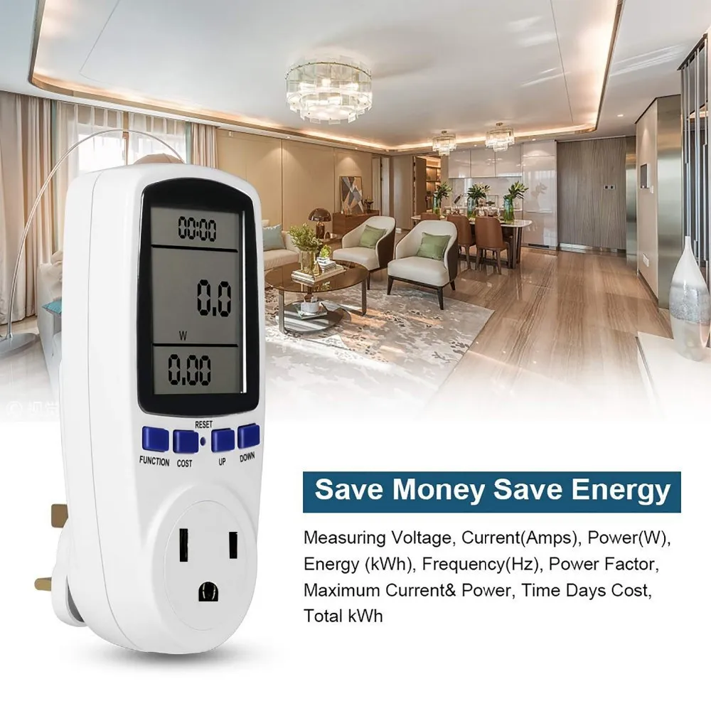 Electricity Monitor Power Meter Plug Home Energy Analyzer