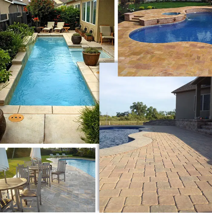 Beige Travertine Swimming Pool Pavers Tile - Durable, Eco-Friendly, and ...