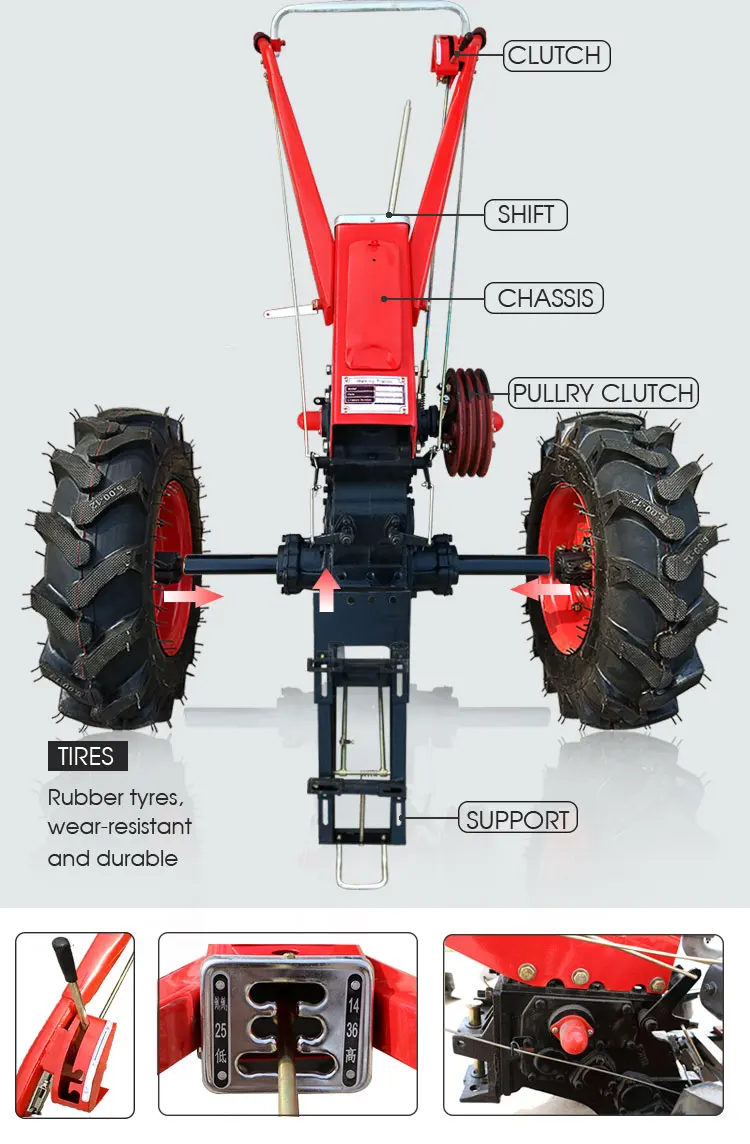 Farming Farm Agricultural Hand Engine 12hp to 20hp Power Tiller