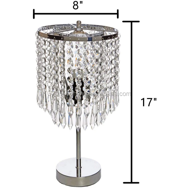 Decorative Crystal Chandelier Table Lamp Crystal Shade Centerpieces For ...