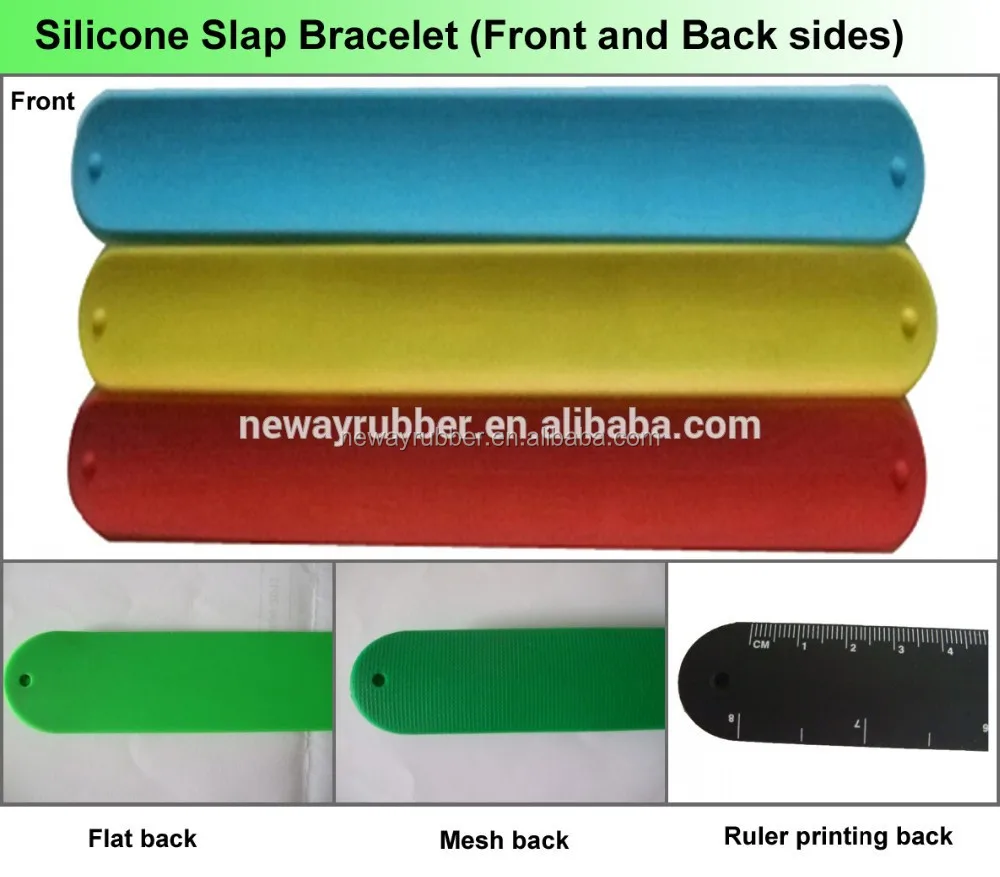Personalized Silicone Slap Band Wide Slap Bracelet Slap & Snap ...