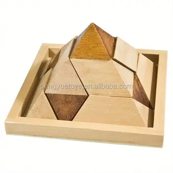 Iq Pyramid Puzzle,Interesting Pyramid,3d Pyramid Shape Wooden Iq Game ...