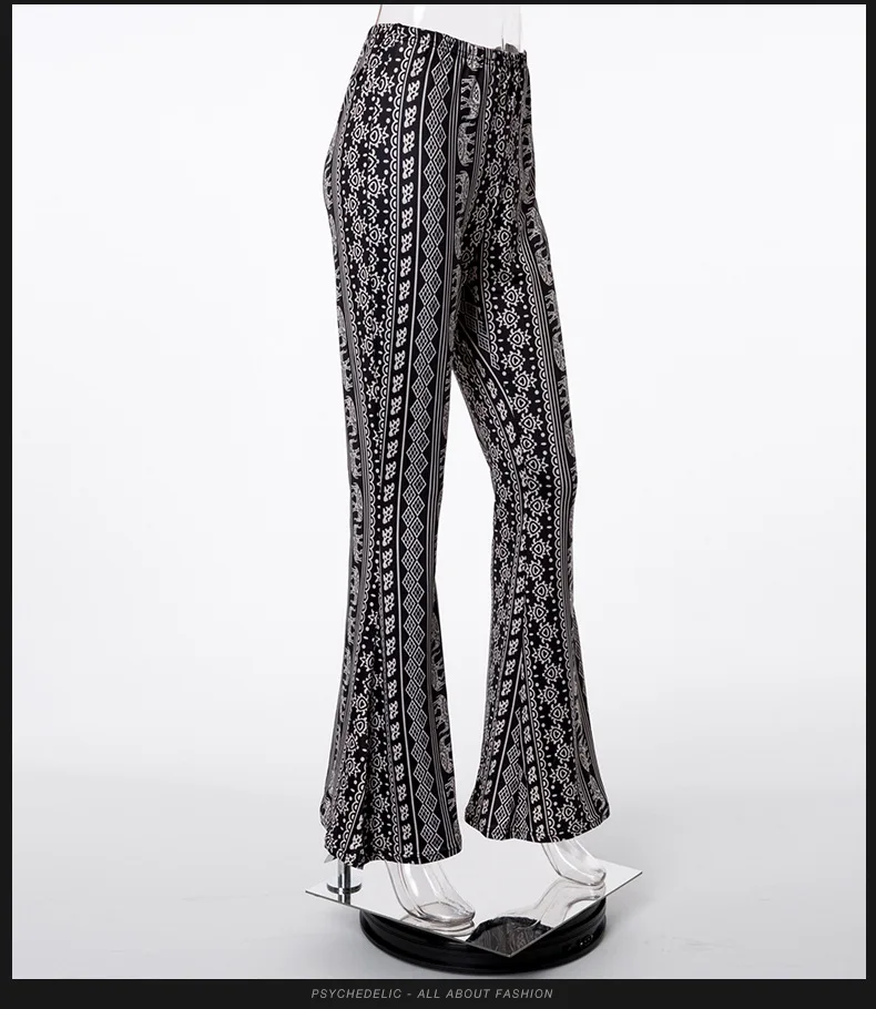 Boho Flare Pants Women Bohemian Fashion Loose Long Pant Tribal African