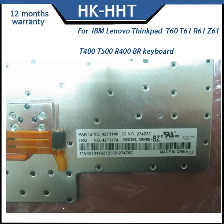 Brazil Keyboard For Ibm Lenovo Thinkpad Keyboard T60 T61 R61 Z61 T400 ...