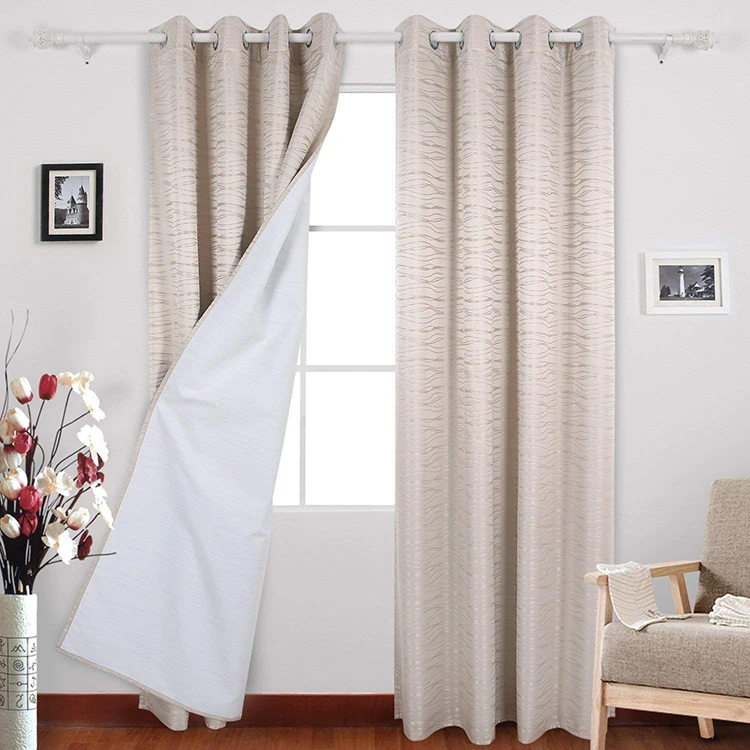 Free Sample Simple Curtain Design Living Room Coating Jacquard Window ...