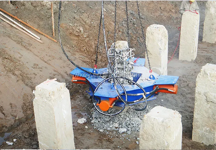 Construction Machinery Parts Block Hydraulic Pile Breaker Cutting ...