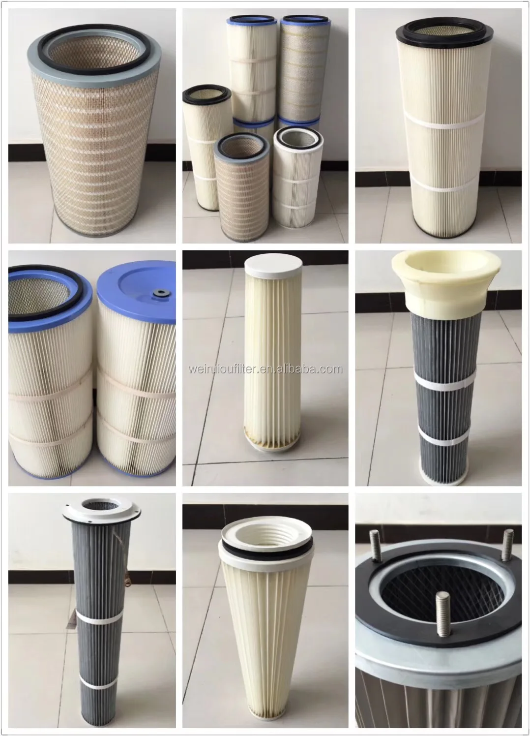 Powder Coating Booth Cylinder Air Dust Filter Cartridge