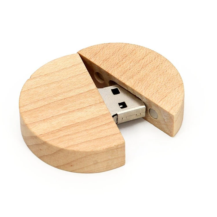 New Round Shape Wooden Usb Flash Drive Memory Stick 4gb 8g 16g 32g Pen ...