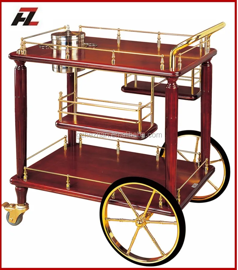 Classic Liquor Wood Service Trolleys For Hotel Articles - Buy Hotel ...