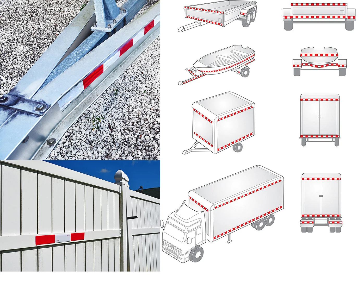 Professional Reflective Tape Truck Red White For Trucks - Buy ...