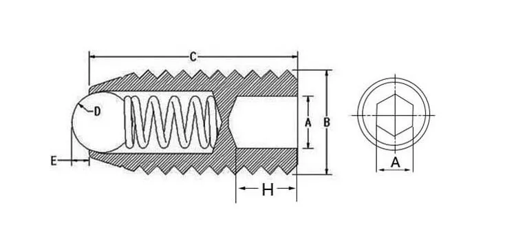 Hex Socket Spring Plungers Ball Point Set Screw| Alibaba.com