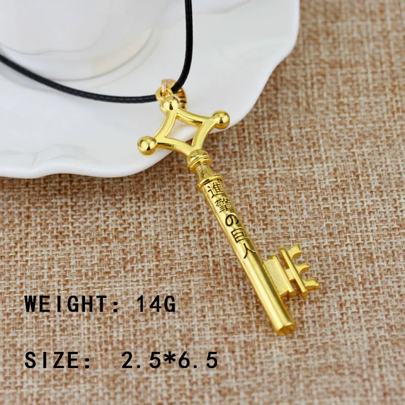 Attack On Titan Eren Key Necklace Metal Pendant Necklace Eren Cosplay ...
