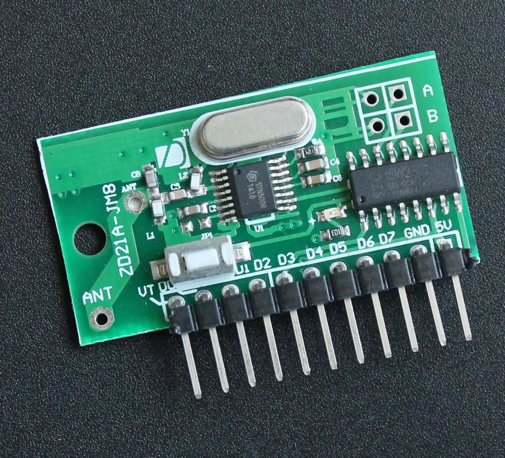 8 Channels Decode Receiver Module With Transmitter In 8 Buttons With Learning Code Ev1527 - Buy ...
