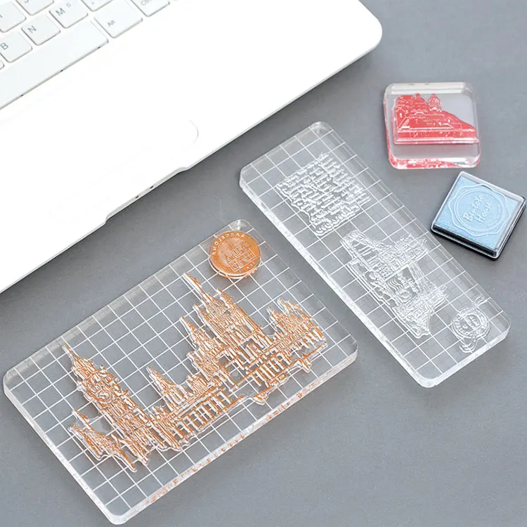 Transparent Small Acrylic Stamp Block For Cling Stamps - Buy Acrylic ...