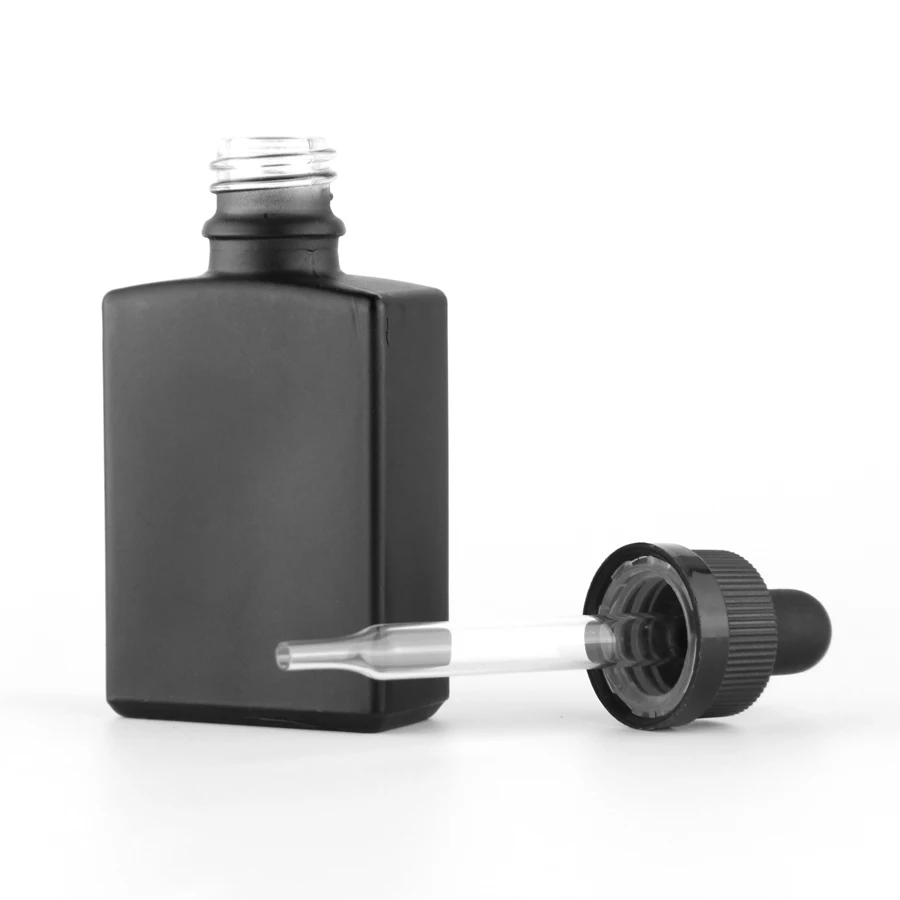 Factory Direct Sale Black Matte Perfume Bottle 30ml Rectangular Shape ...