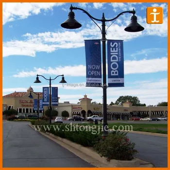 Custom Full Colour Print Outdoor Lamp Post Flags - Buy Lamp Post Flags ...