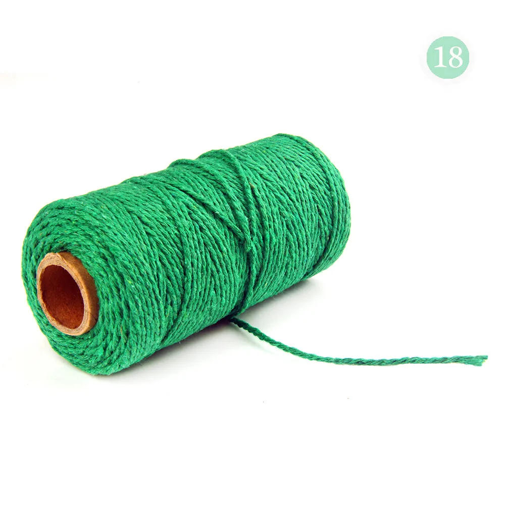 Wholesale 2mm Colorful Twisted Cotton Rope for DIY Crafts