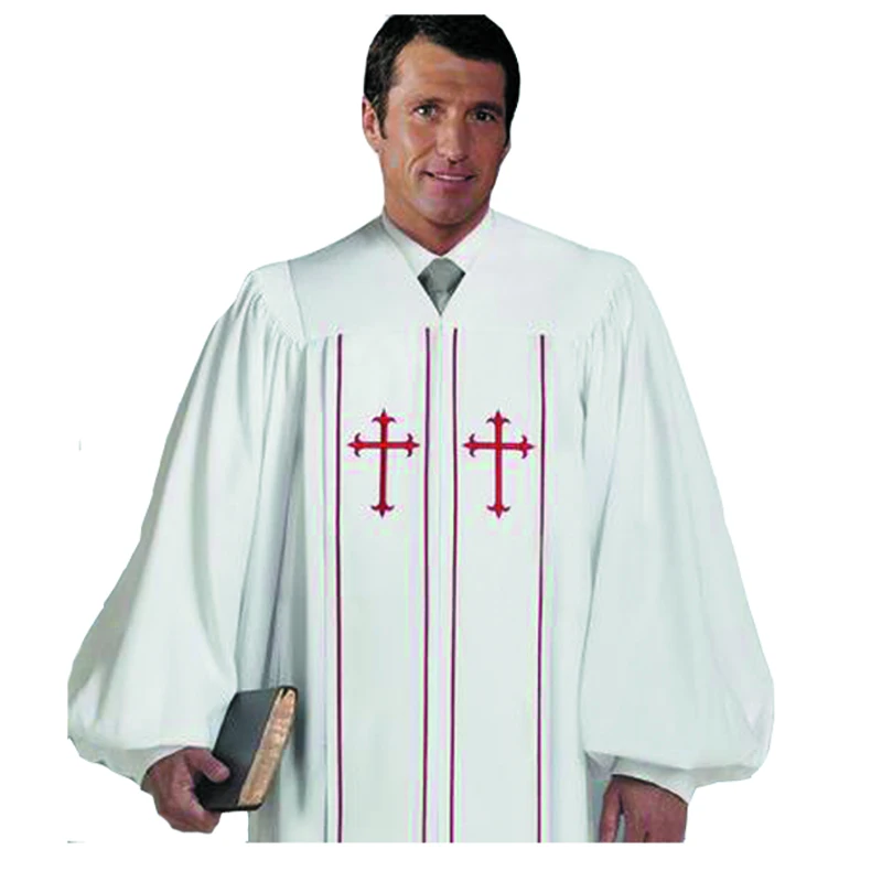 High Quality Long Church Gown White Catholic Church Robes - Buy Church ...