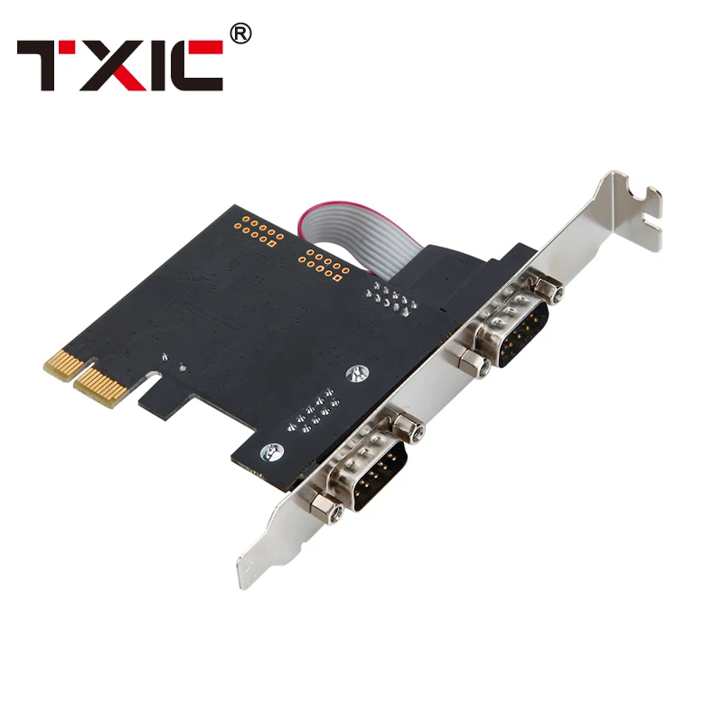 Asix Ax9900 Rs232 Db9 Dual Port Pci Express X1 Serial Port Expansion ...