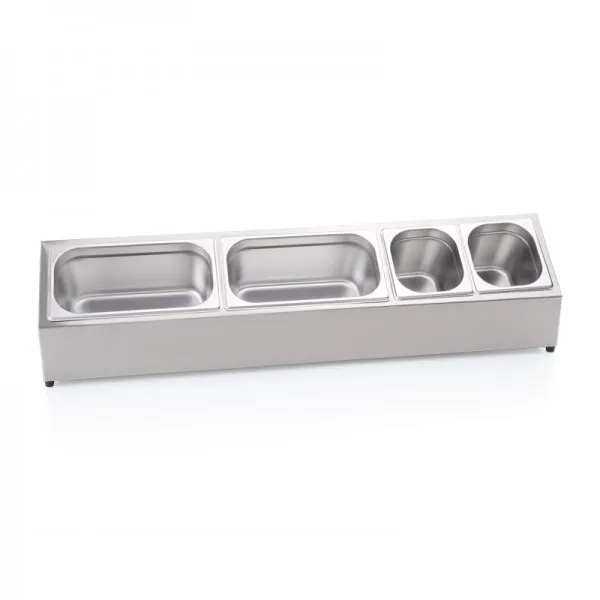 Hot Sale 3/4/5/6 Plastic Grid Stainless Steel Condiment Container - Buy ...