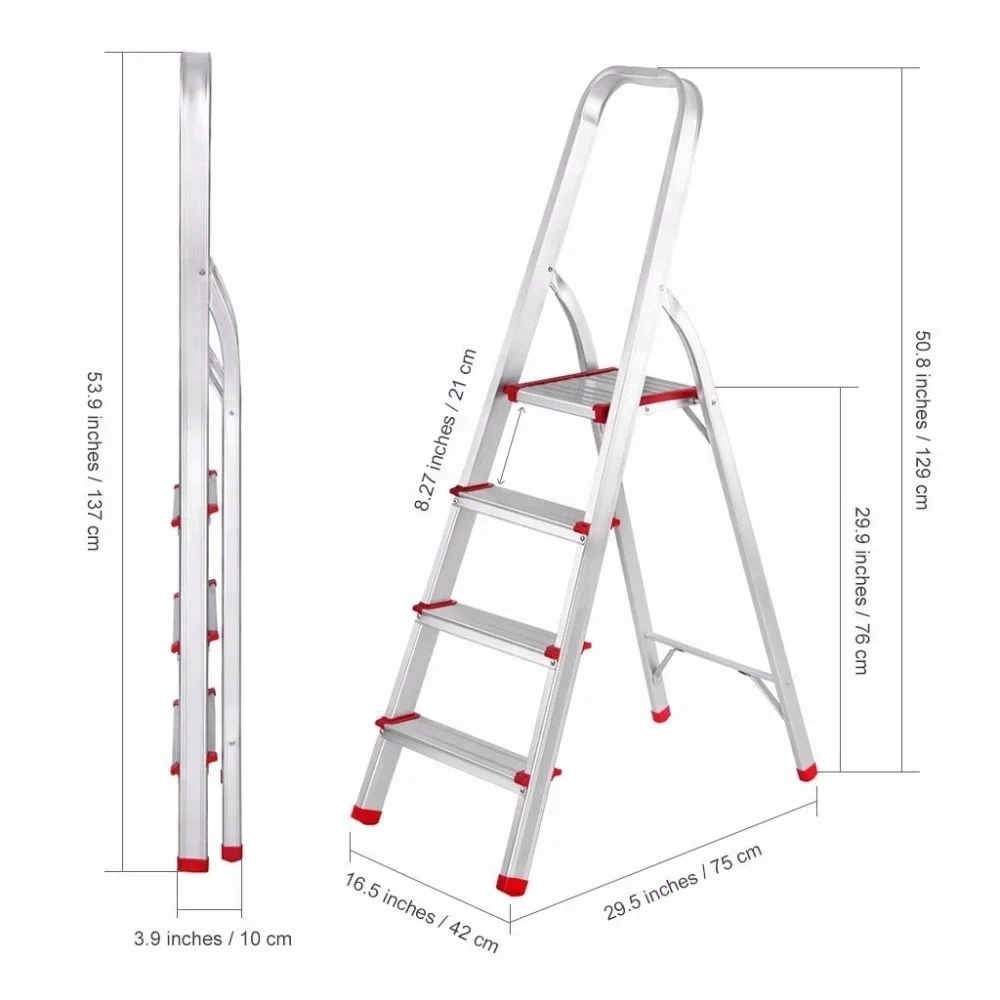 Step Stool Plastic Step Sliding Library Ladder - DELI