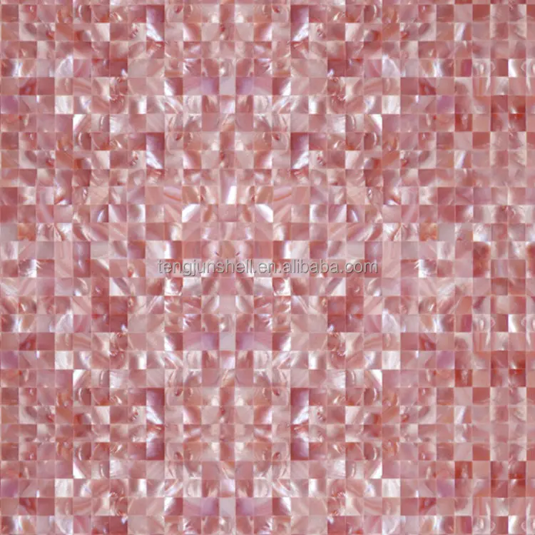 Natural Color Pink Shell Mosaic Ceramic Floor Tile - Buy Ceramic Floor ...
