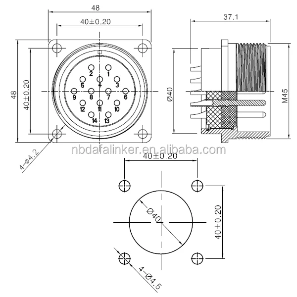 16 Pin Waterproof Connectors - Buy Waterproof Connector,16 Pin ...