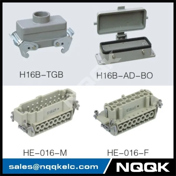 Hdc-he-016-01s 16 Pin Surface Mounted Heavy Duty Sockets Connector With ...